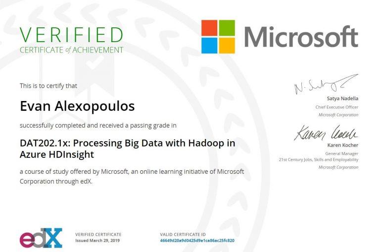 Big Data certificate! - datahow